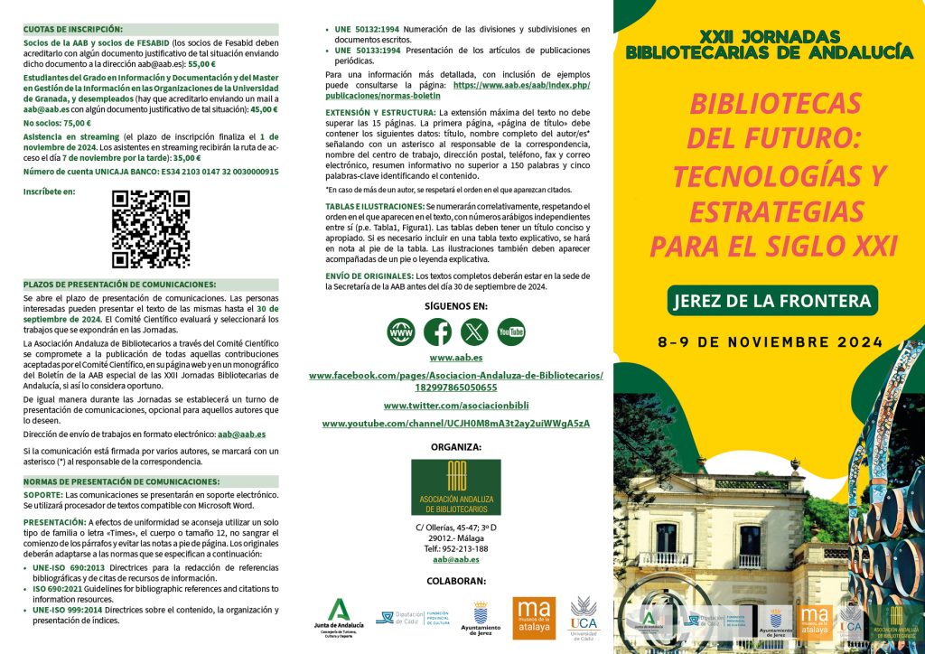 Tríptico informativo - AAB